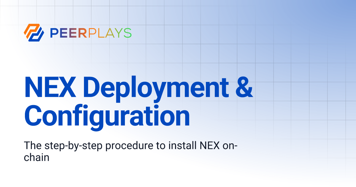 NEX Deployment & Configuration | Peerplays Developer Docs